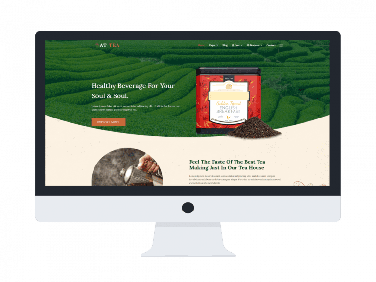 AT Tea Onepage – Free Single Page Responsive Tea Website template